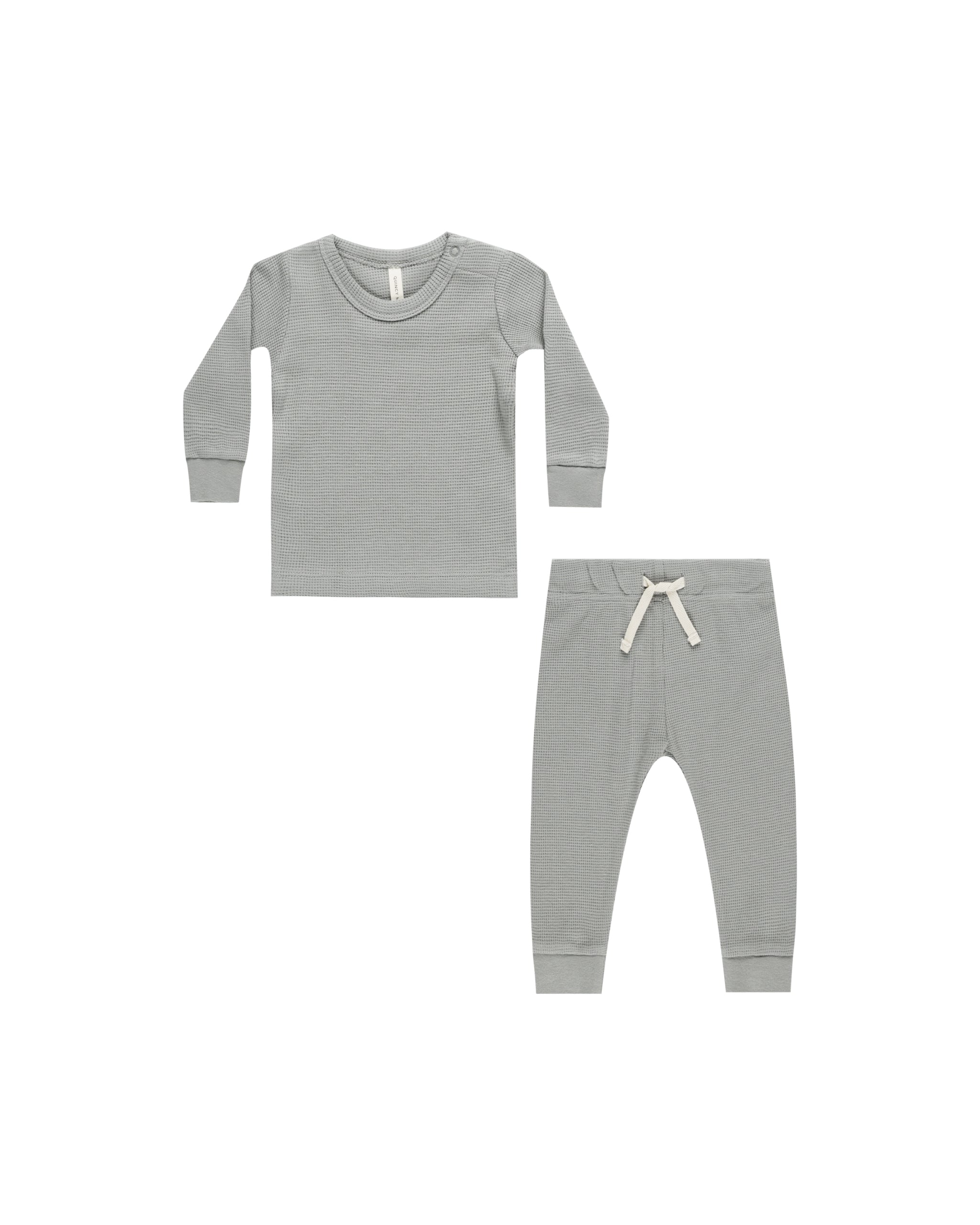 Dusty Blue Waffle Lounge Set – Tootsie's Children's Boutique